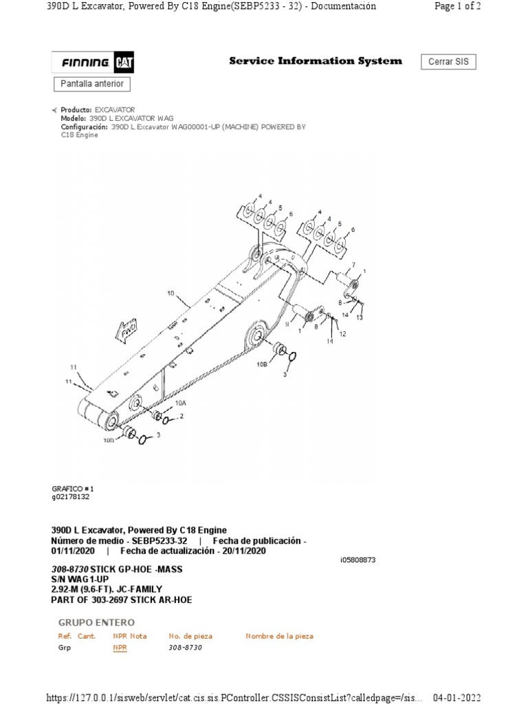 Partes Brazo Stick 2,9mts | PDF | Tecnología e ingeniería