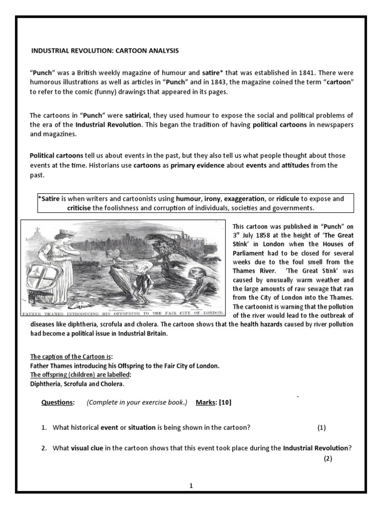 Political Cartoons of the Industrial Revolution | PDF | Cartoon | Punch ...