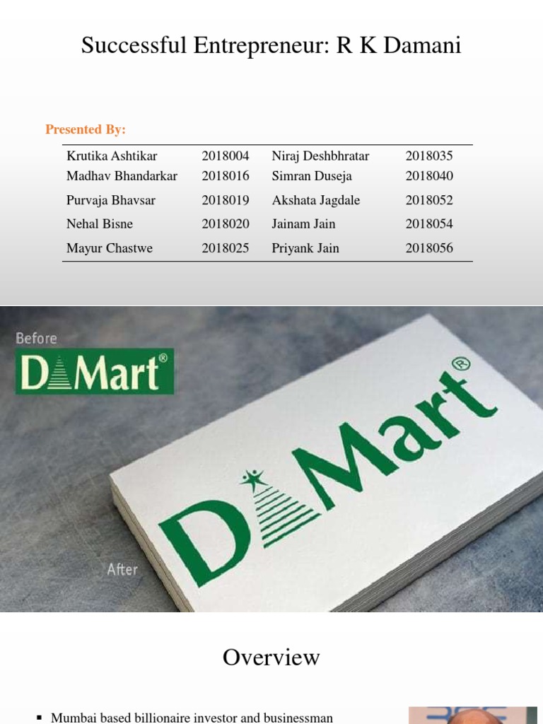 Successful Entrepreneur - R K Damani | PDF | Investing | Economies