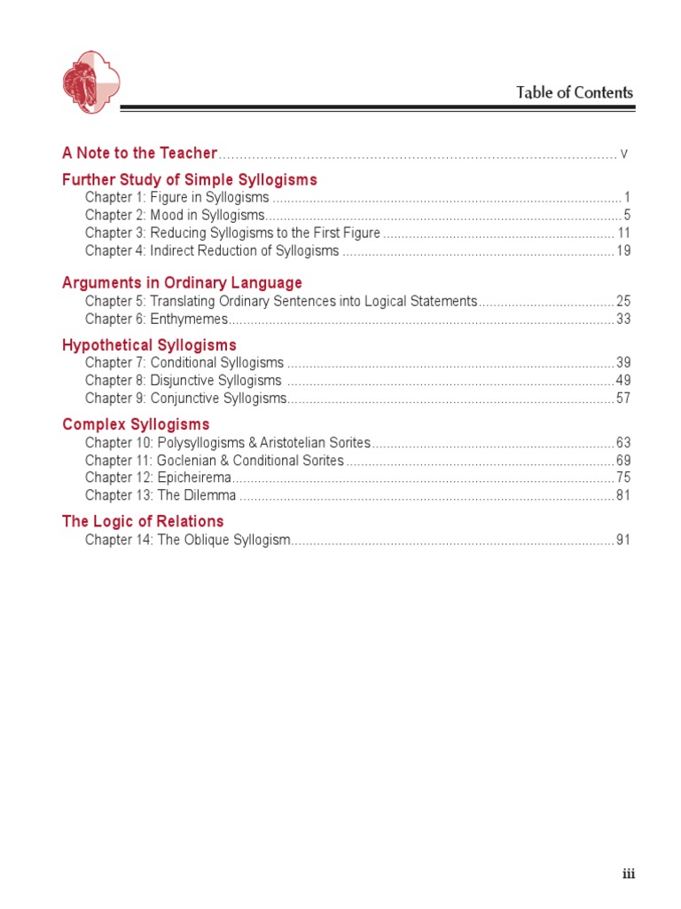 Traditional Logic II Text 2nd Ed Sample | PDF