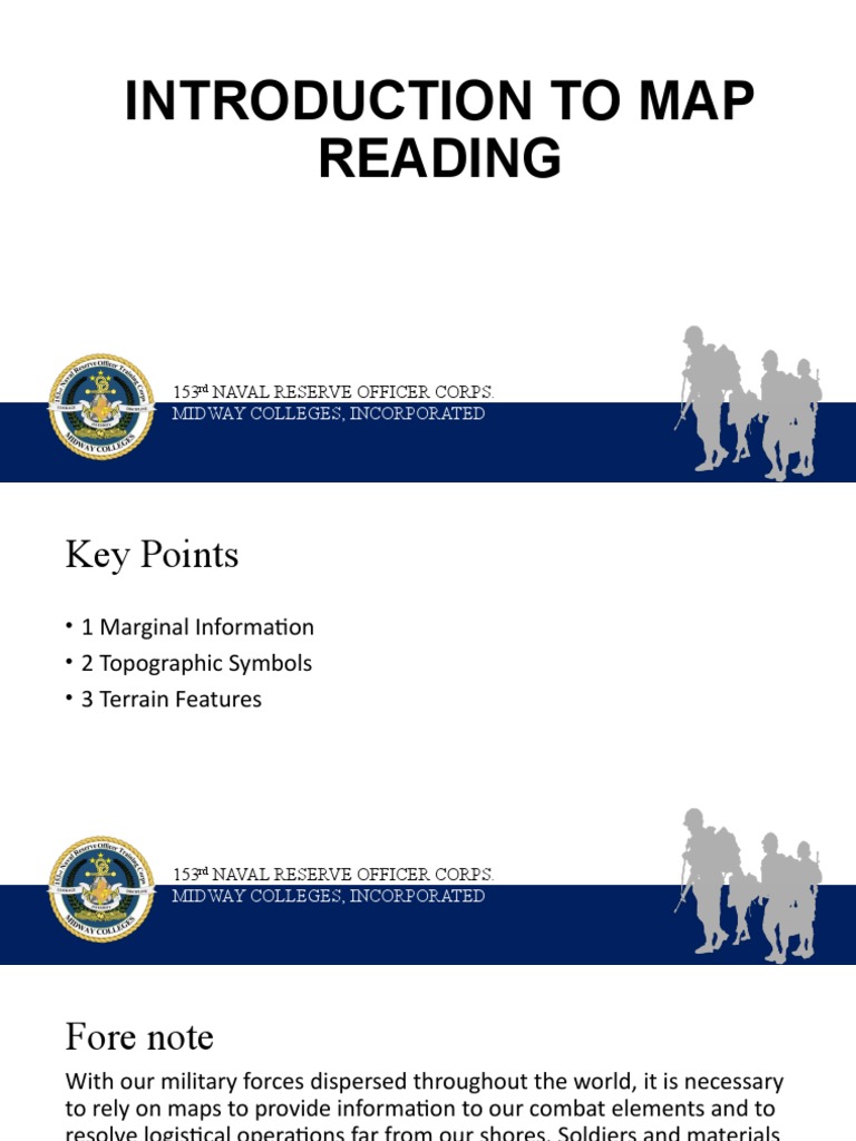 INTRODUCTION TO MAP READING (153rd NROTC Unit) | PDF