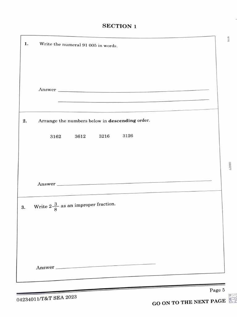 SEA 2023 - Math | PDF