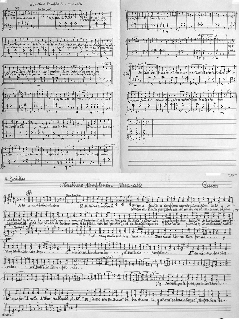 Bullicio Pamplones Pasacalles M. Turrillas | PDF