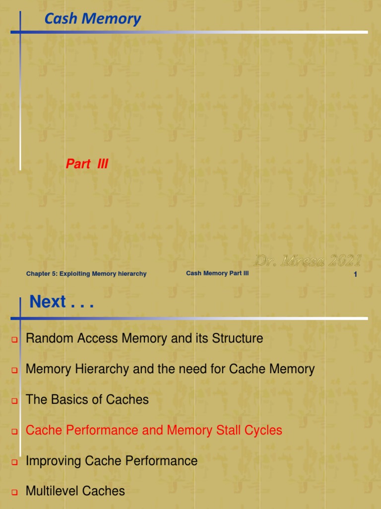 13-Chapter5 Cache MEM P3 | Download Free PDF | Cpu Cache | Cache (Computing)