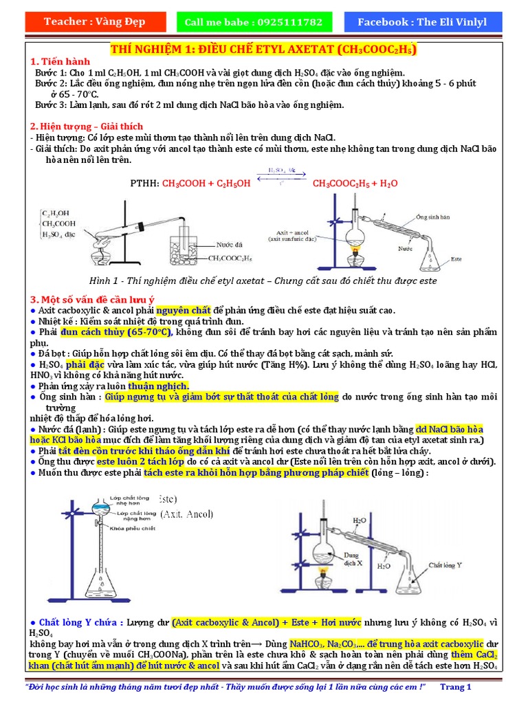 Bai Tap Thi Nghiem Este Lipit Muc Do Van Dung Cao | PDF
