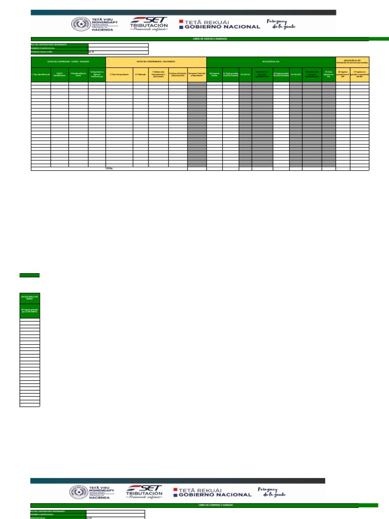 Modelo de Libro Ventas, Ingresos, Compras, Egresos para IVA o IVA y ...