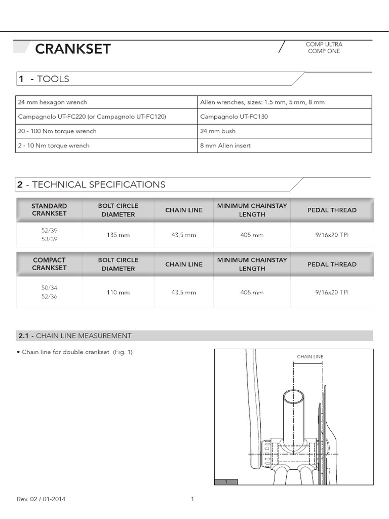 035 - 28 - Technical Manual - Over Torque Crankset - Campagnolo - REV02 ...