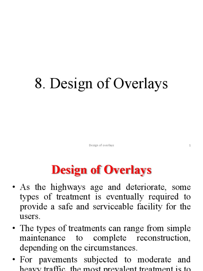 9 Design of Overlays 2023 | PDF