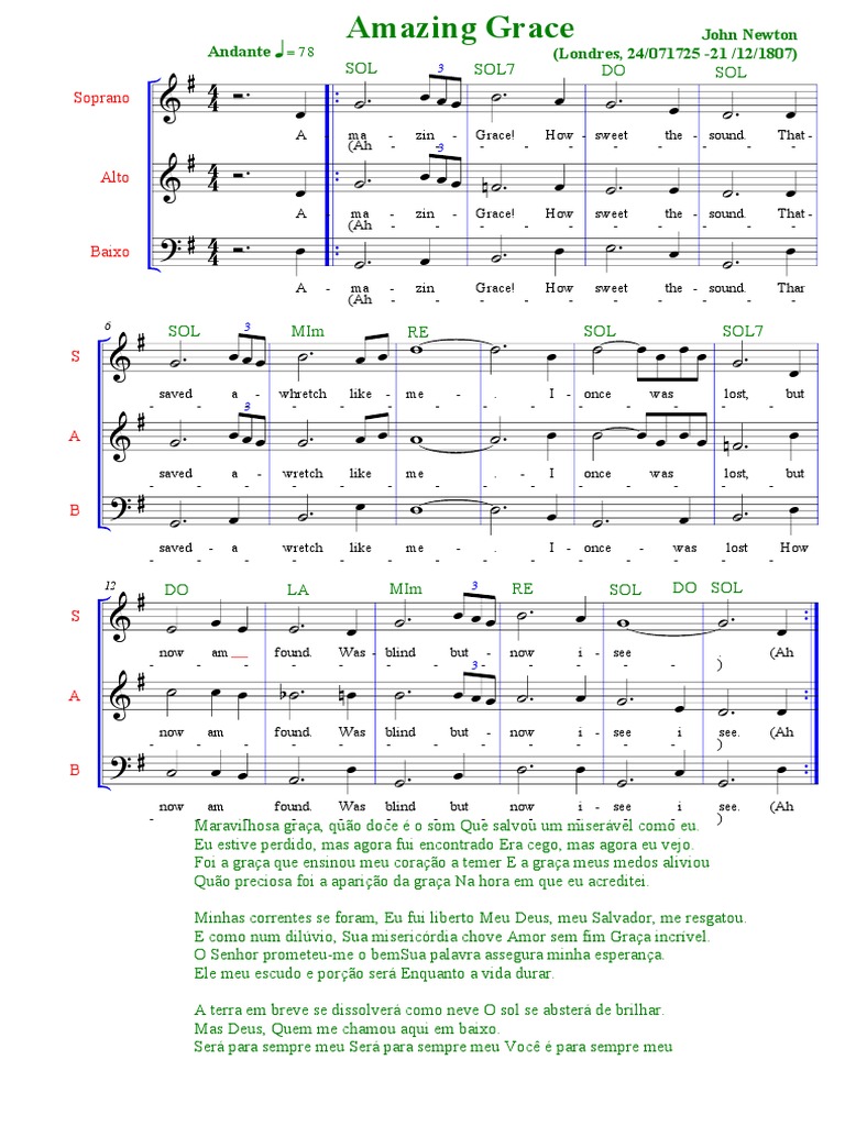 Amazing Grace SOL | PDF