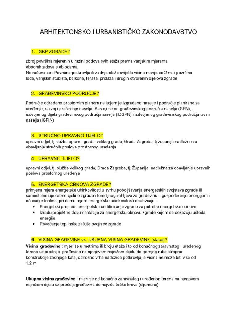Arhitektonsko I Urbanističko Zakonodavstvo-1-12 | PDF