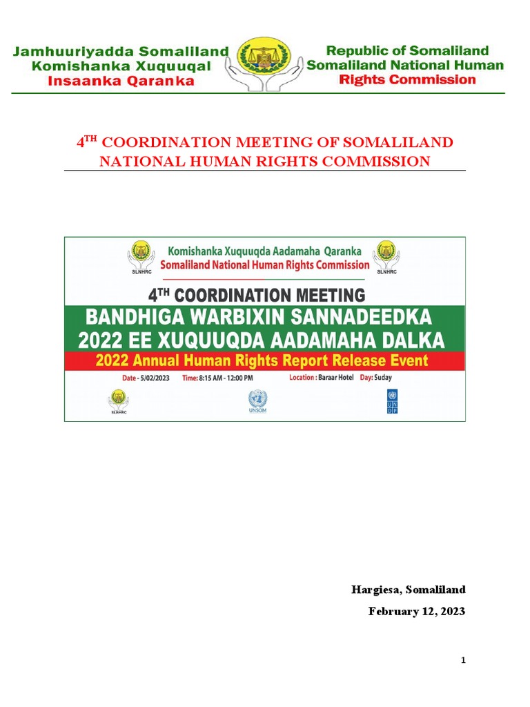 Coordination Meeting Report | PDF