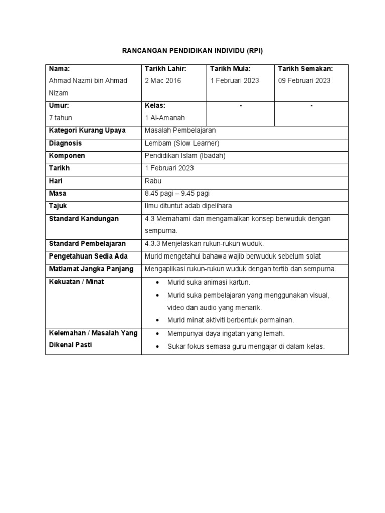Tugasan 1 (Penulisan Rpi) | PDF