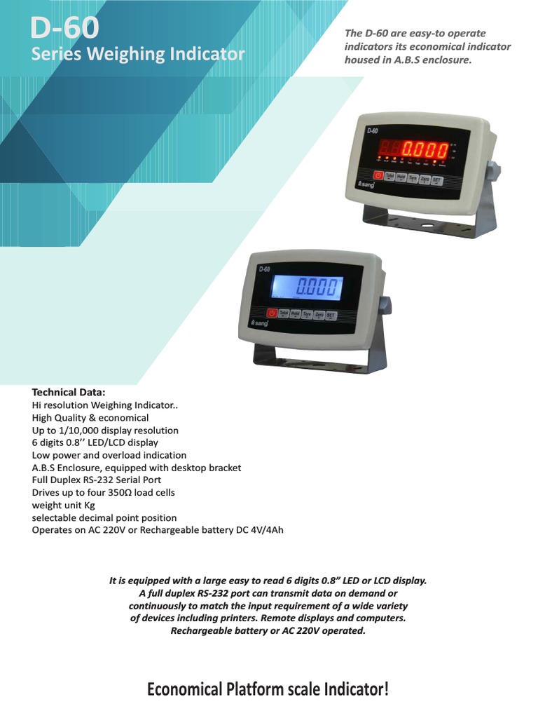 D60 Indicator | Download Free PDF | Equipment | Computer Hardware
