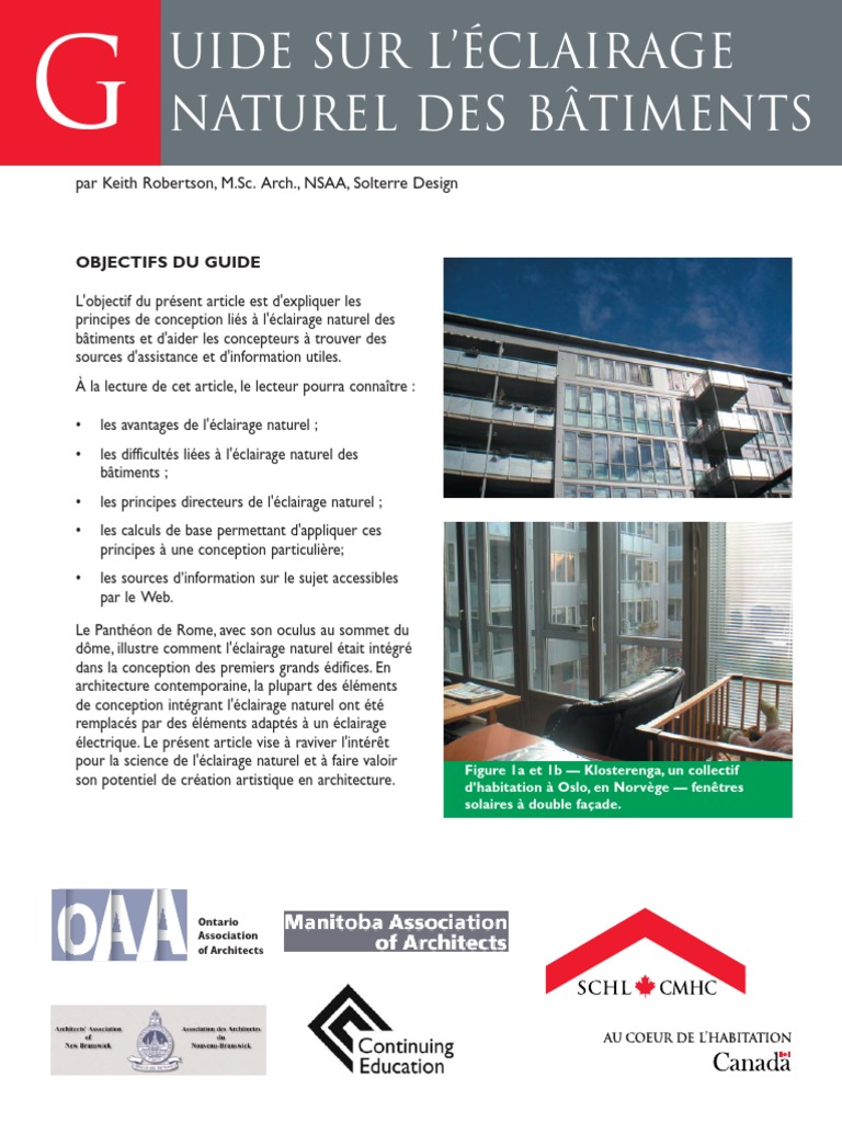 Guide Sur L Eclairage Naturel Des Batiments | PDF