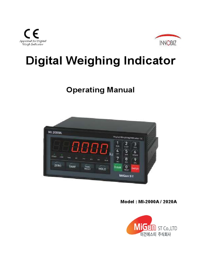 Digital Weighing Indicator: Operating Manual | PDF