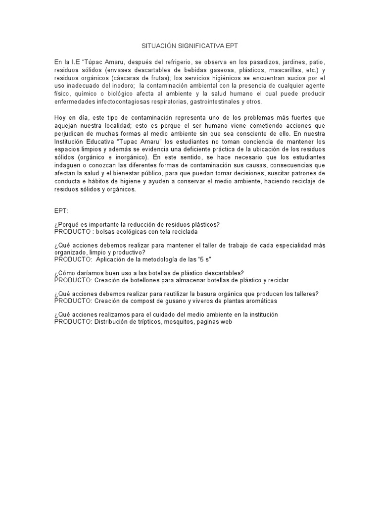 Situación Significativa Ept | PDF