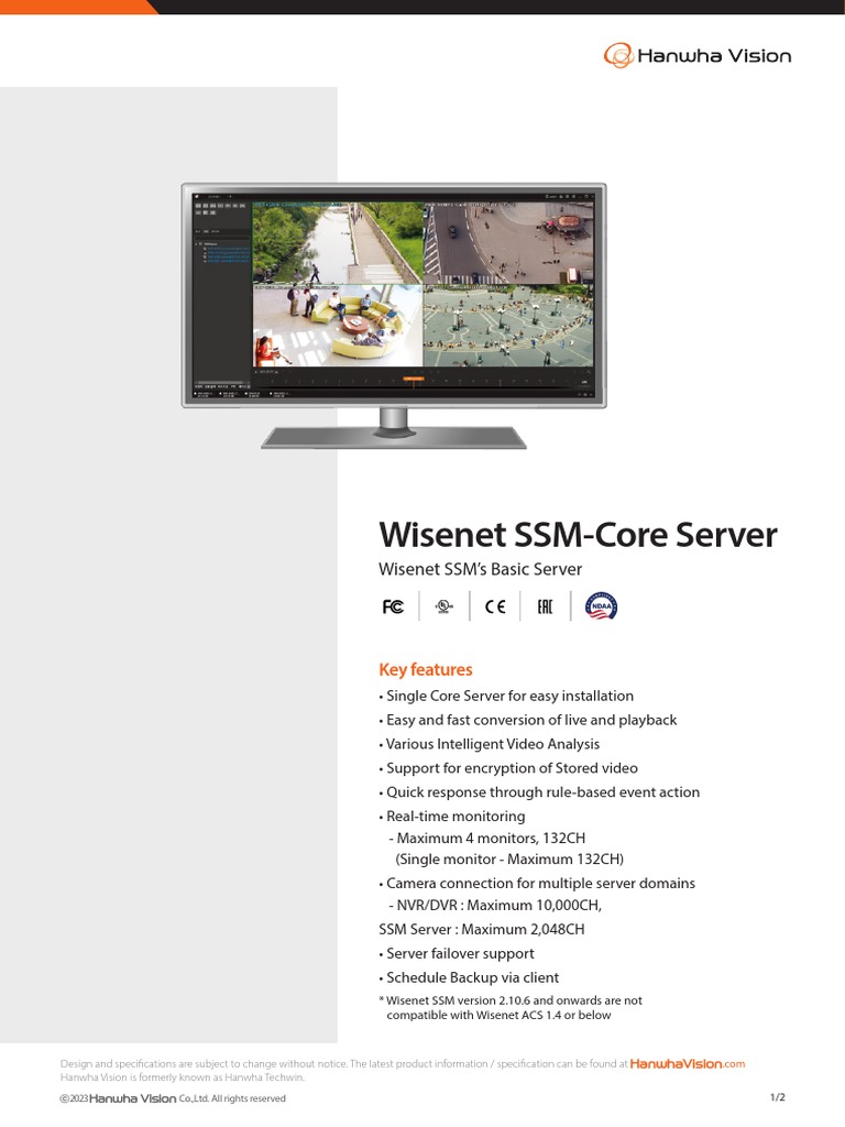 DataSheet SSM-Core-Server 230802 EN | PDF | Server (Computing) | Computer Network