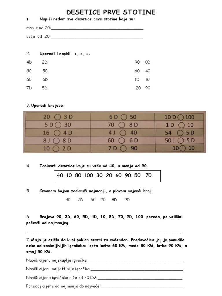 Desetice Prve Stotine | PDF