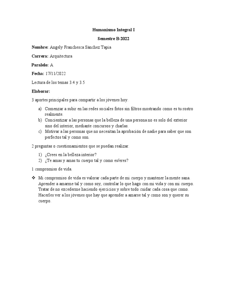 Humanismo Integral I | PDF