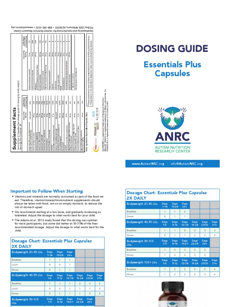 ANRC Dosing Guide - Capsules - R1 | PDF | Cooking, Food & Wine