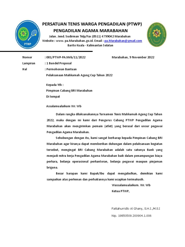 Surat Pengantar Proposal | PDF