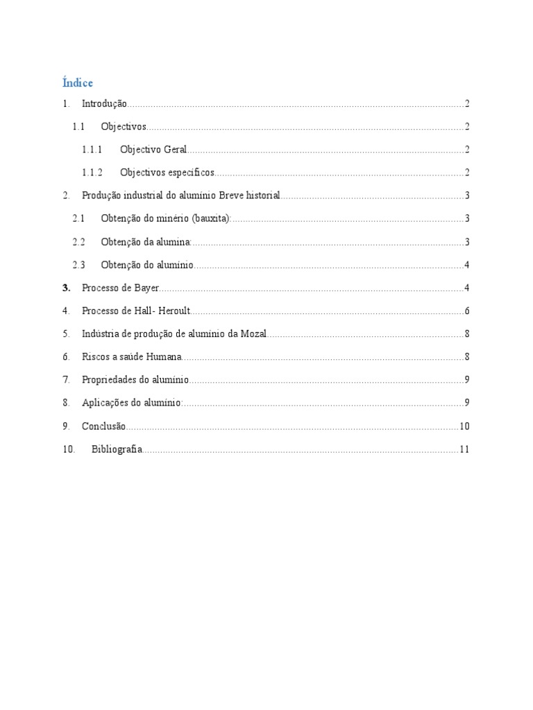 Processos de Produção do Alumínio | PDF | Arte