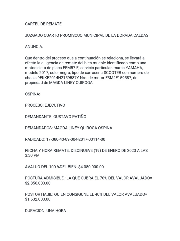 REMATE | PDF | Negocios
