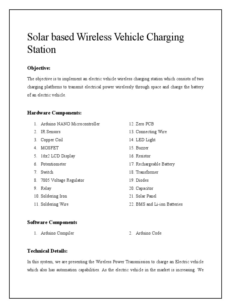 Wireless Vehicle Charging 2 Spot Station Nano With Solar On Charger ...