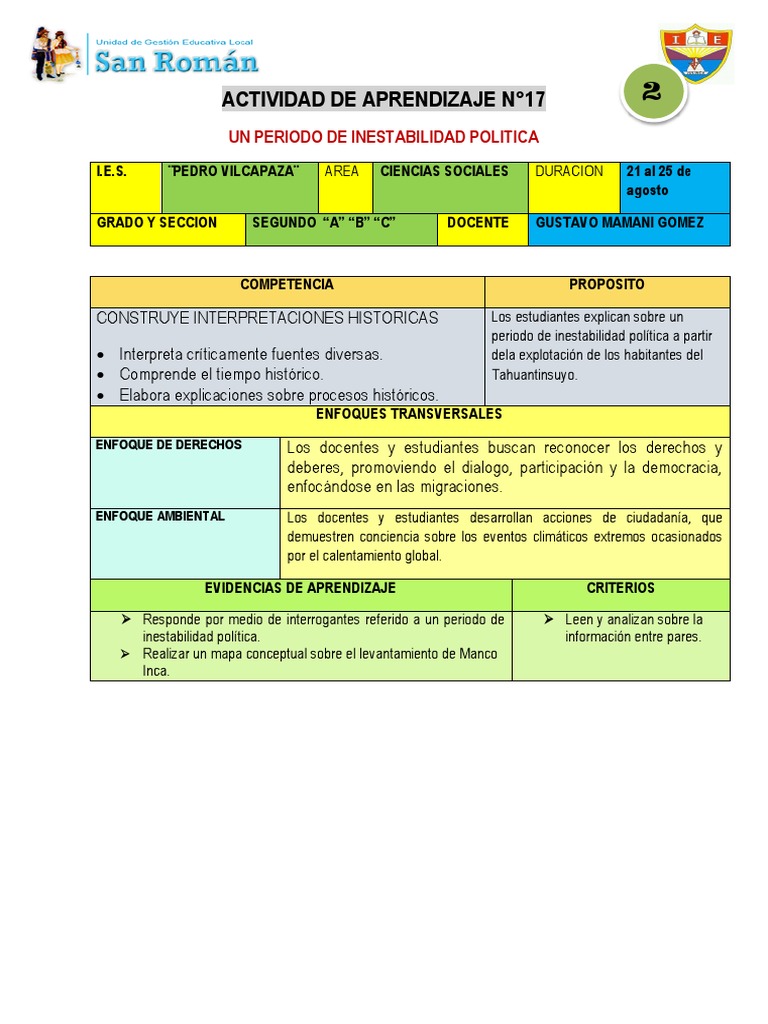 Actividad de Aprendizaje N°17 | PDF Actividad de Aprendizaje N°17 | PDF