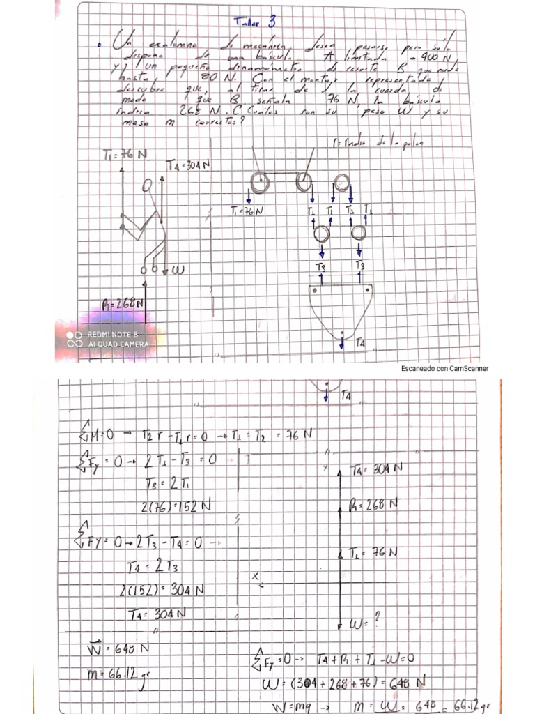 Taller 3 - Estática | PDF