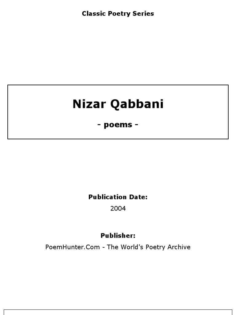 Nizar Qabbani's Romantic Verses | PDF