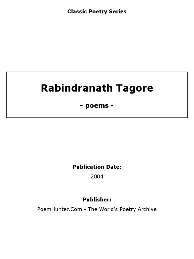 Rabindranath Tagore Poems | PDF | Rabindranath Tagore | Nature