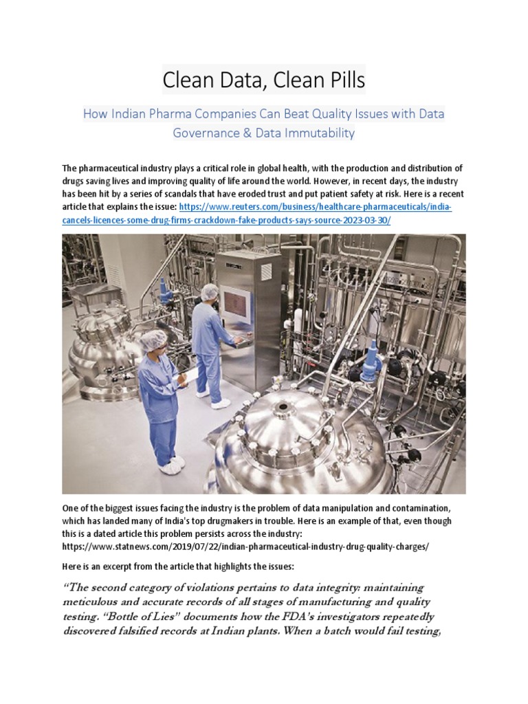 Clean Data Clean Pills Blog | PDF | Pharmaceutical Industry | Food And ...