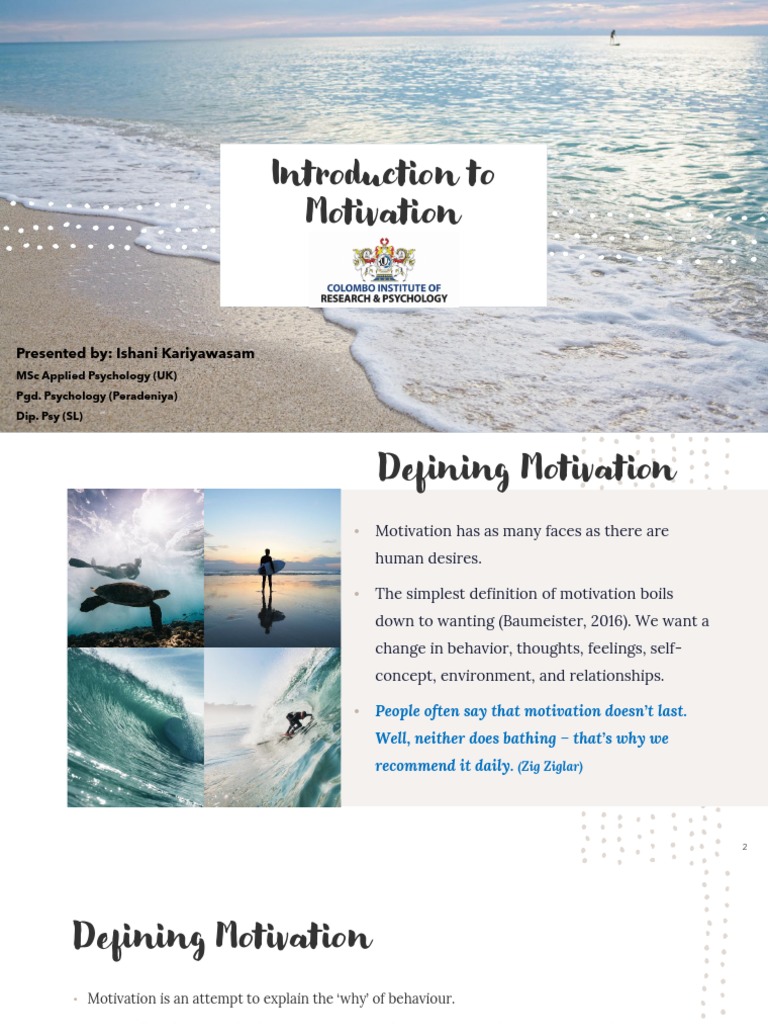 Introduction To Motivation | PDF