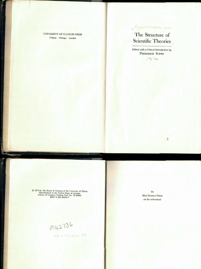 Frederick Suppe (Ed) - The Structure of Scientific Theories (1974) | PDF