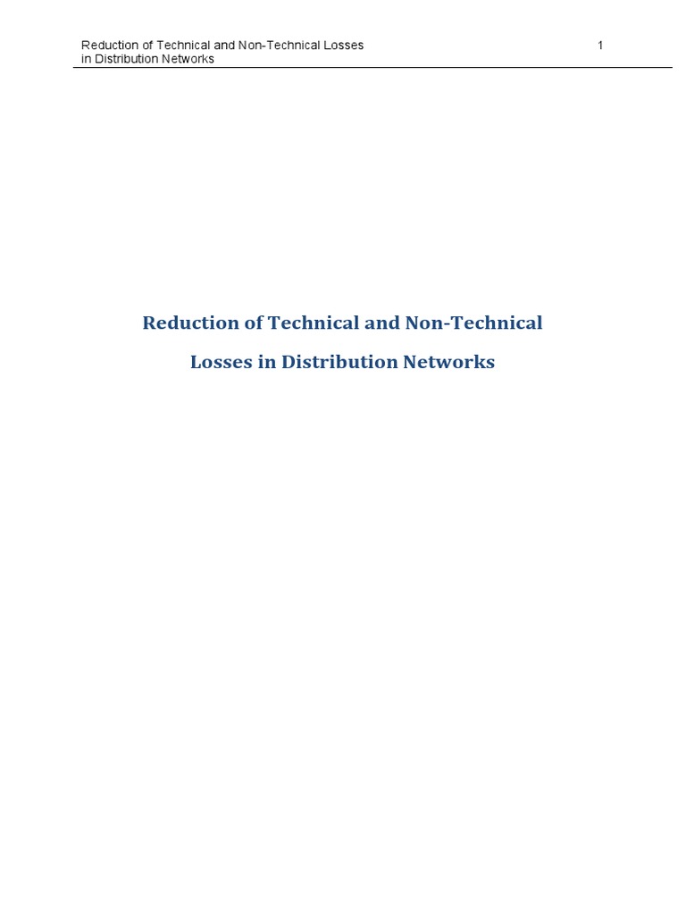 2 - Reduction of Technical and Non-Technical Losses in Distribution ...