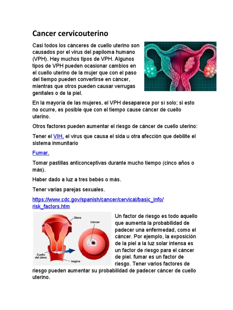 Factores de riesgo del cáncer cervicouterino | PDF