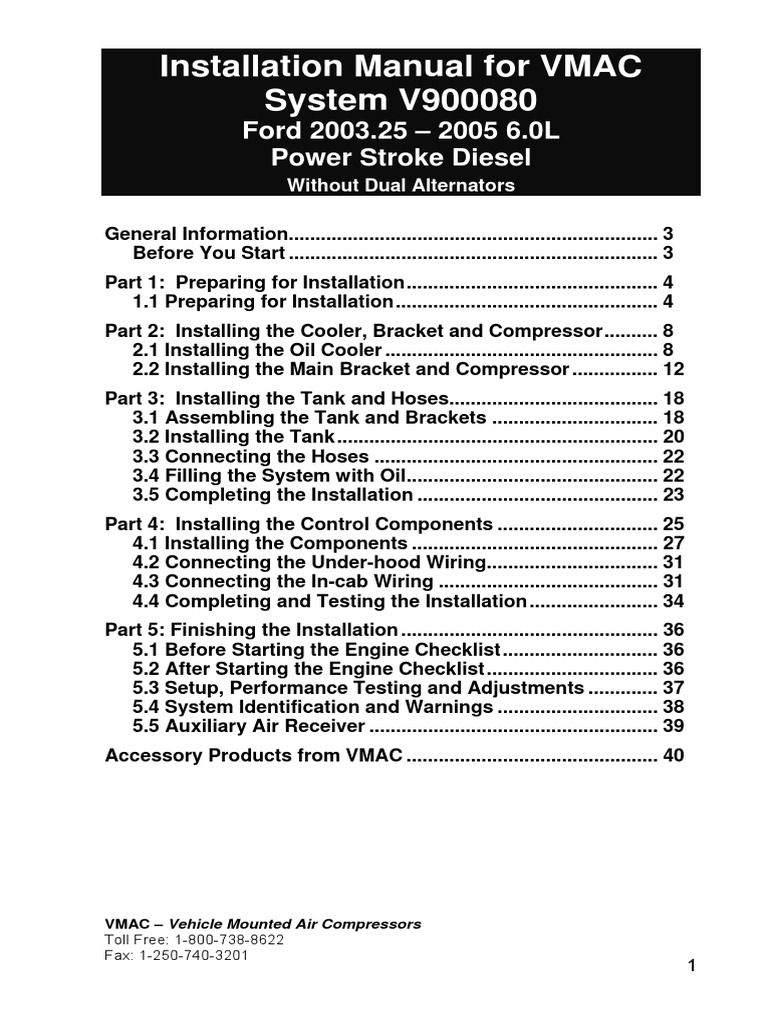 Dokumen - Tips - Installation Manual For Vmac System v900080 | PDF