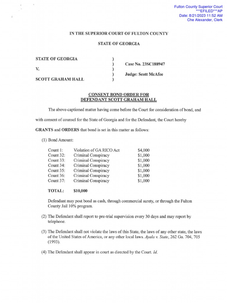 Scott Graham Hall Consent Order | PDF