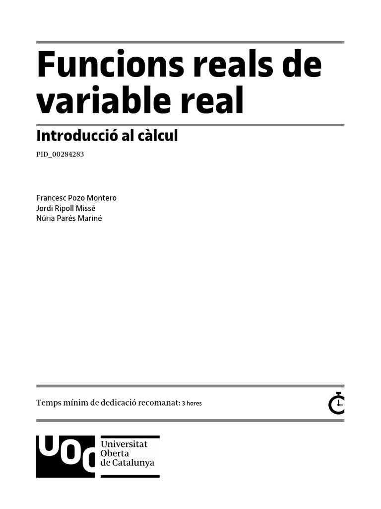 1 - Funcions Reals de Variable Real | PDF