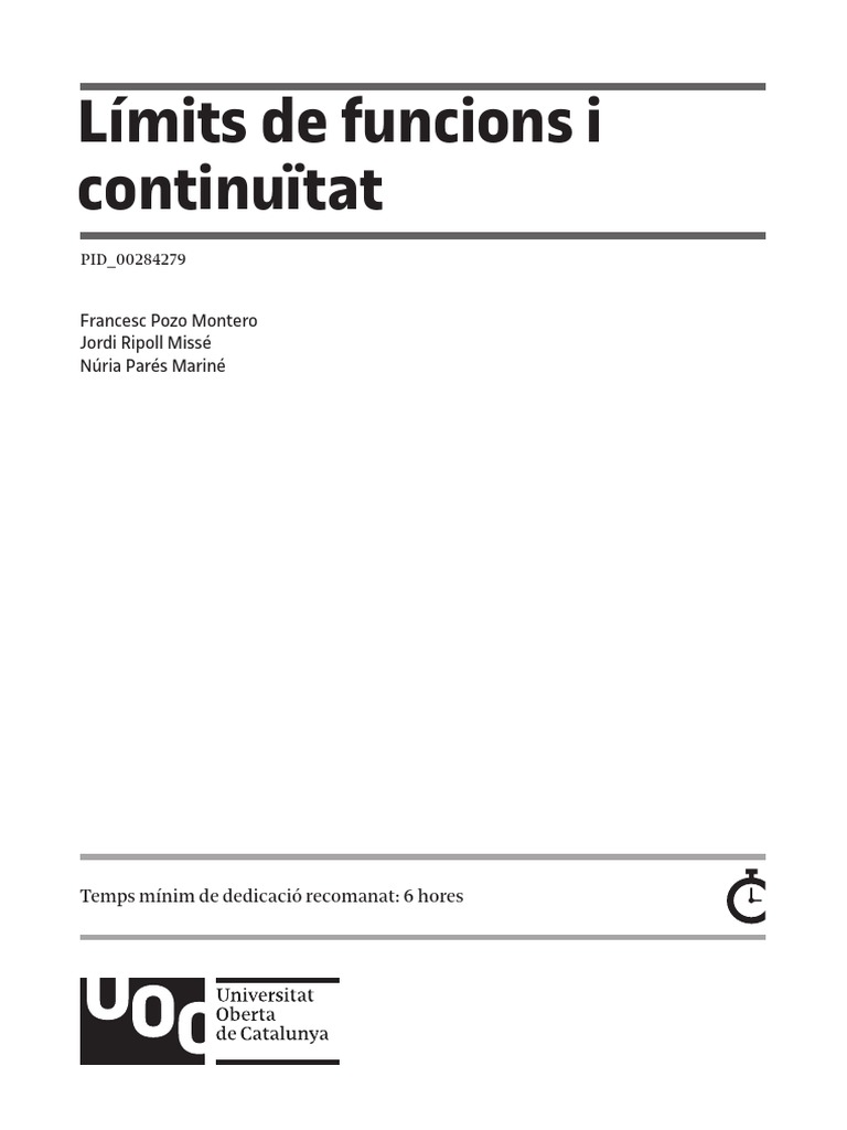 2 - Límits de Funcions I Continuïtat | PDF