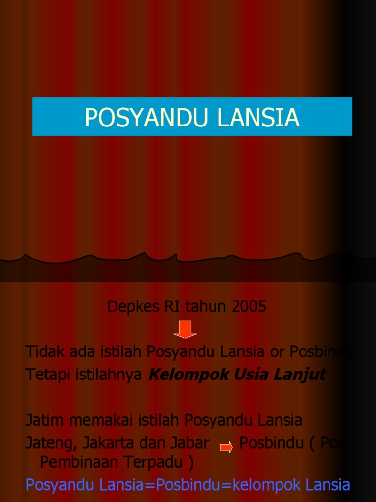 PPT Posyandu Lansia | PDF