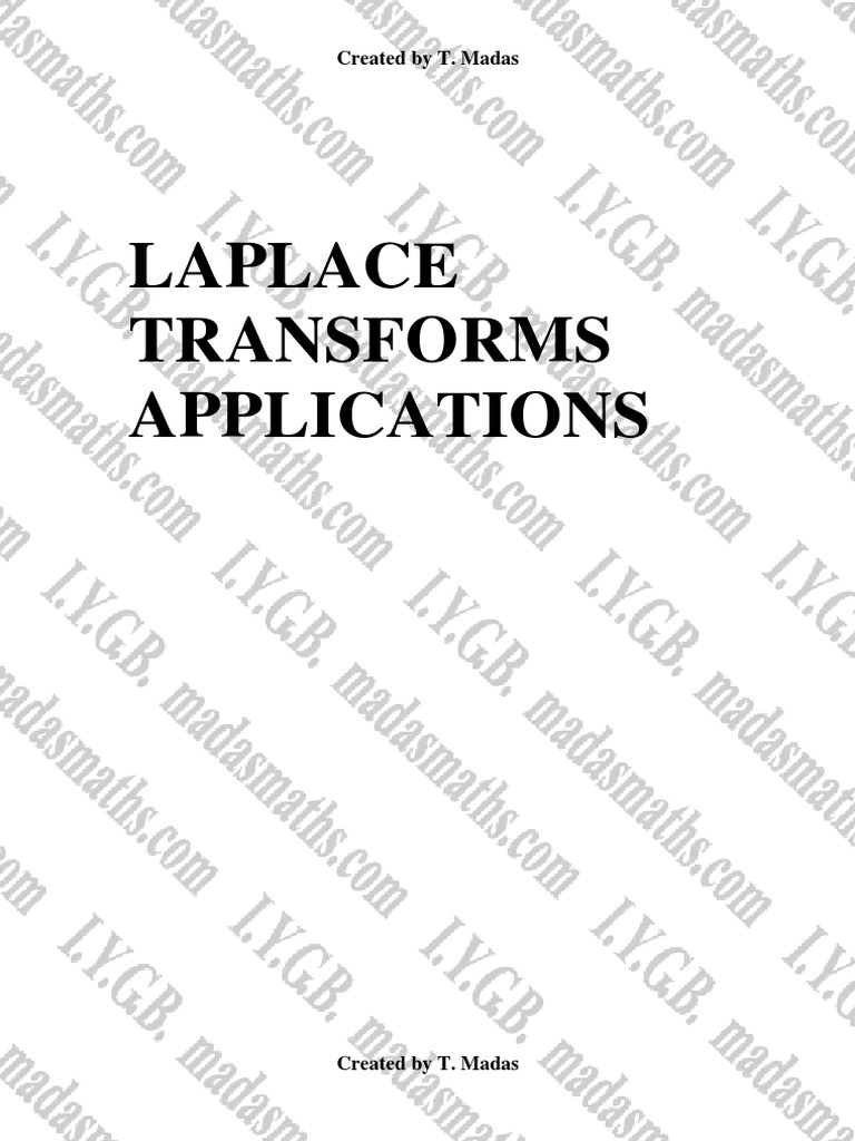 Laplace Transforms Applications | PDF Laplace Transforms Applications | PDF