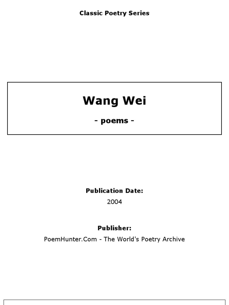 Wang Wei Poems | PDF