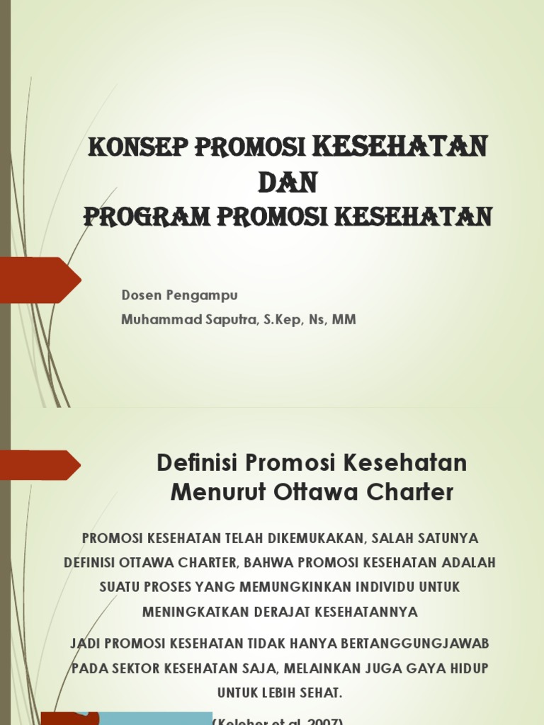 Promkes | PDF | Pengembangan Diri | Kesehatan Holistik