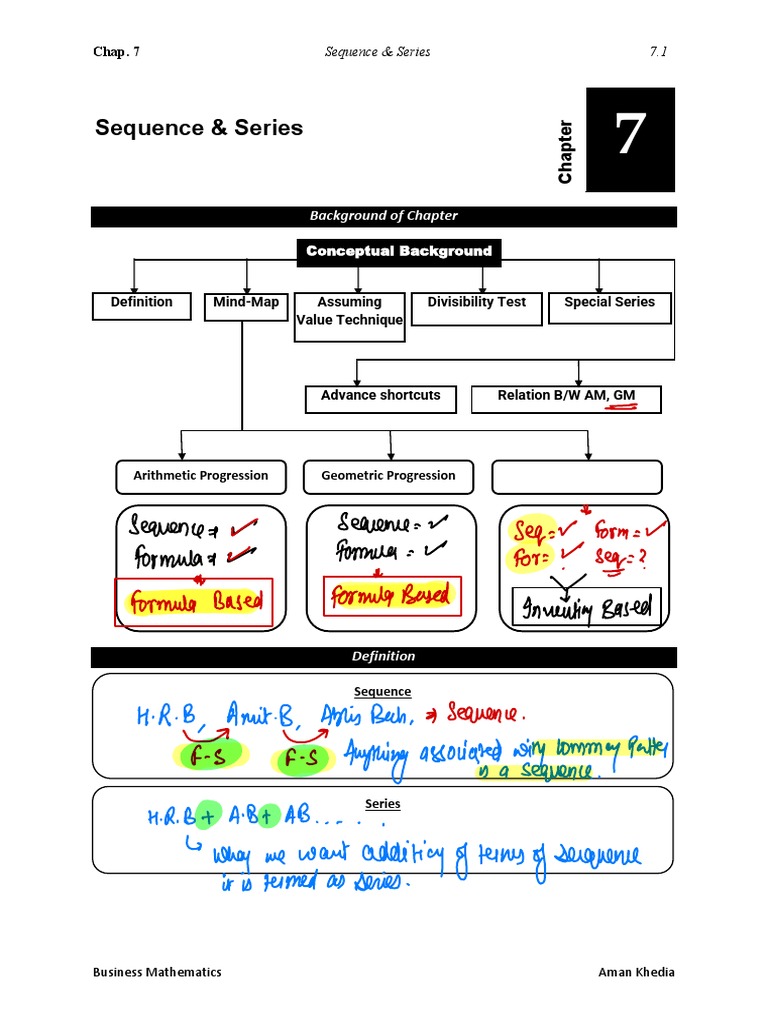 Concept Handbook-Sequence & Series | PDF