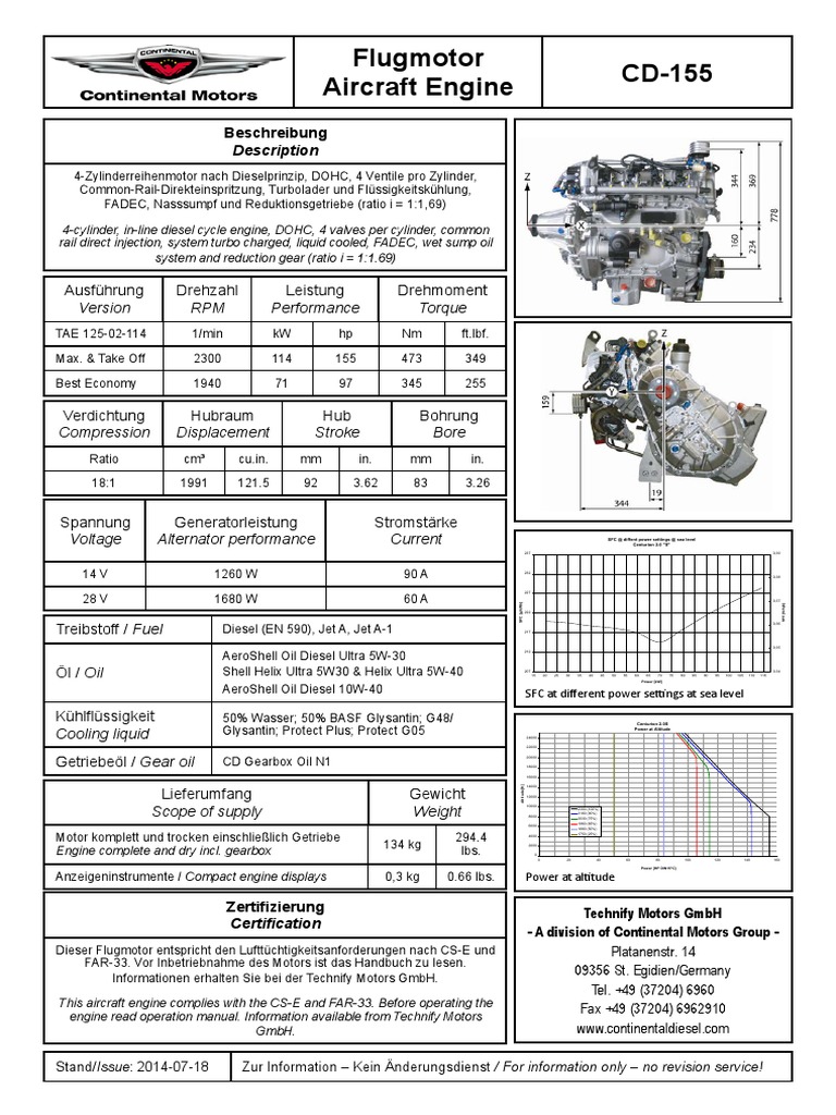 Continental CD155-SpecSheet | PDF