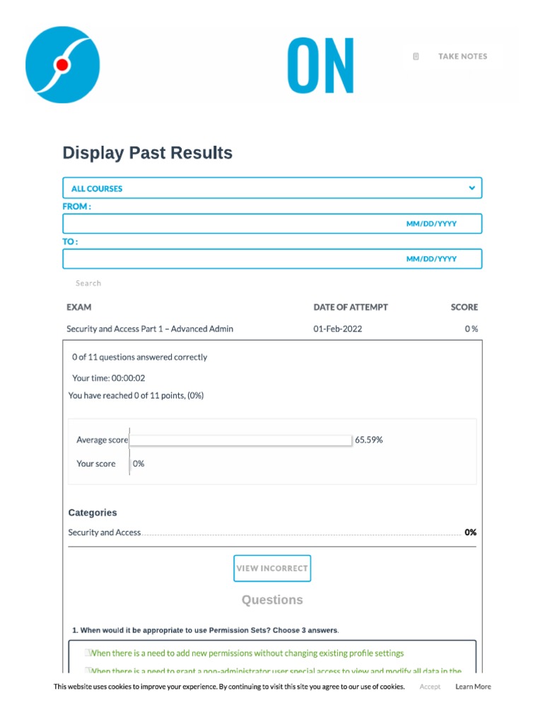 Security and Access Part 1 - Advanced Admin - 100% | PDF