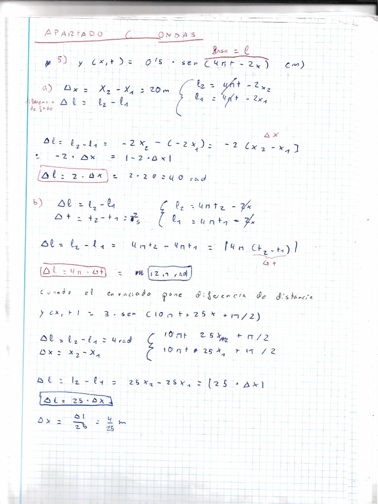 Formulario de Fisica Ondas 2 | PDF
