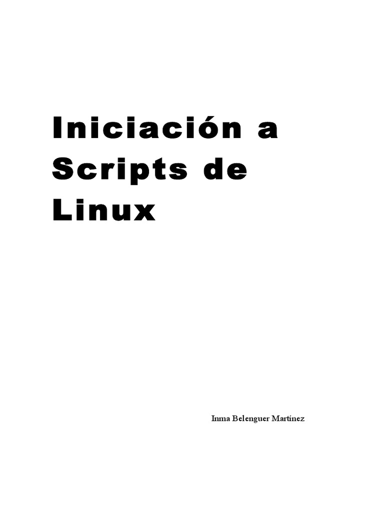 MANUAL TEORÍA DE SCRIPTS Linux | PDF